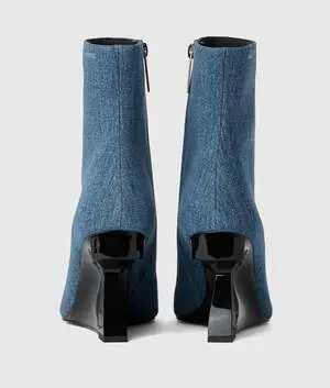 Karl Lagerfeld Waverely Denim Midi Boots