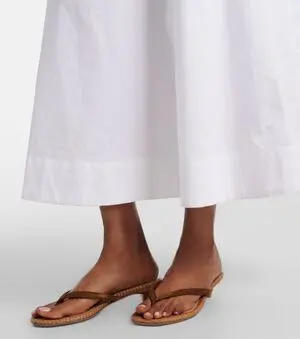 ROTATE BY BIRGER CHRISTENSEN Floral-appliqué Cotton Poplin Midi Dress