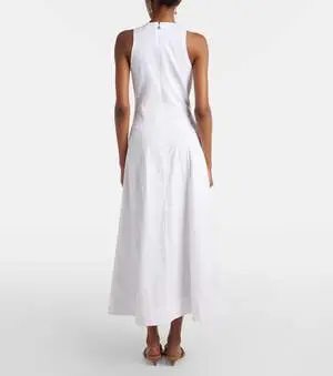 ROTATE BY BIRGER CHRISTENSEN Floral-appliqué Cotton Poplin Midi Dress