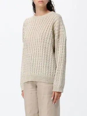 Brunello Cucinelli Dazzling Cable Open-knit Linen Crew-neck Jumper