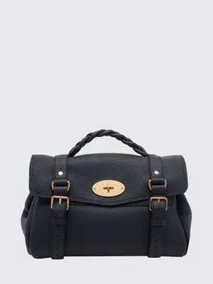 Mulberry Alexa Handbag In Calf Leather With Braided Handle - Blue
