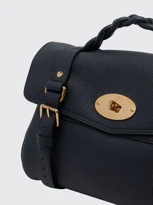 Mulberry Alexa Handbag In Calf Leather With Braided Handle - Blue
