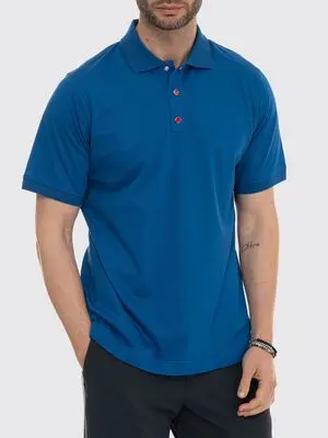 Kiton Short-sleeved Polo Shirt In 100% Cotton With A Classic Collar - Blue 1