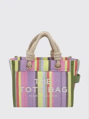 Marc Jacobs Small Multi Striped Mesh Tote Bag With Removable Strap - Pink