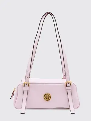 Versace Emblème Small Leather Shoulder Bag With Medusa Logo - Pink