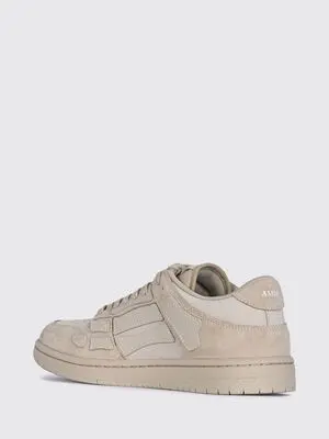 Amiri Skel Low-top Sneakers In Calfskin With Perforated Toe And Printed Logo