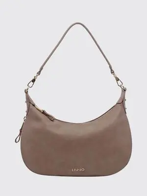 Liu Jo Synthetic Leather Hobo Bag With Monogram And Removable Strap - Brown