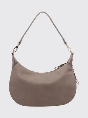 Liu Jo Synthetic Leather Hobo Bag With Monogram And Removable Strap - Brown