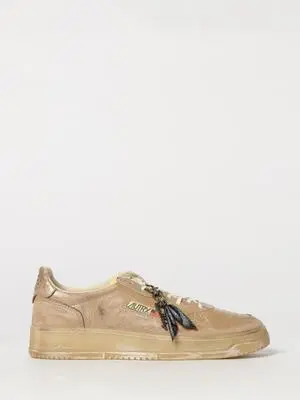 AUTRY Medalist Low Super Vintage Patent Leather Sneakers With Worn Effect - Brown