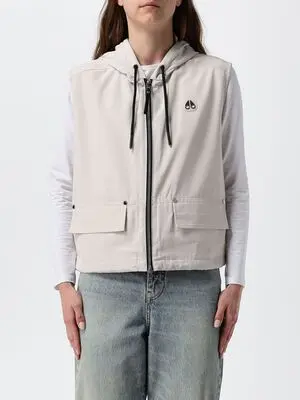 Moose Knuckles Zip-up Hooded Vest - Beige