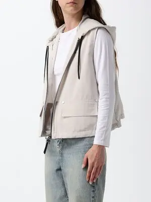 Moose Knuckles Zip-up Hooded Vest - Beige