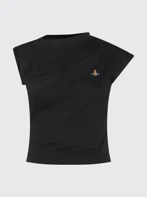 VIVIENNE WESTWOOD Hebo One-shoulder Cotton Top - Black