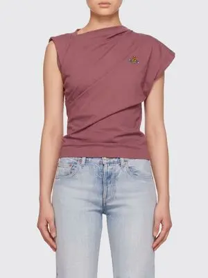 VIVIENNE WESTWOOD Hebo One-shoulder Cotton Top - Red