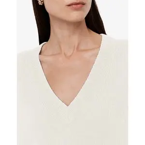 JOSEPH Sleeveless V-neck Cashmere Vest