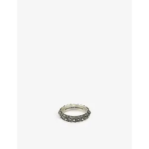 Emanuele Bicocchi Sterling Notre Dame Cross Band Ring - Silver