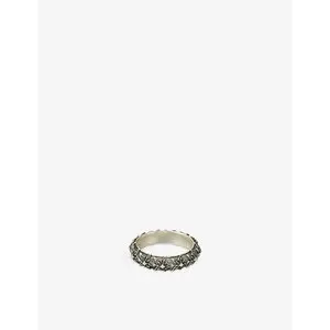 Emanuele Bicocchi Sterling Notre Dame Cross Band Ring
