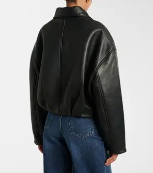ROTATE BY BIRGER CHRISTENSEN Bonded Leather Blouson Jacket
