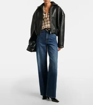ROTATE BY BIRGER CHRISTENSEN Bonded Leather Blouson Jacket