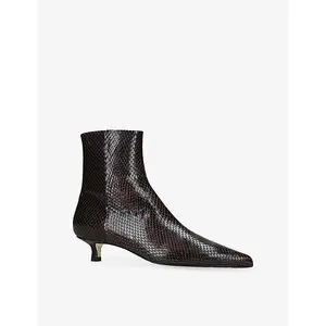 AeydĒ Sofie Ankle Heeled Leather Boots