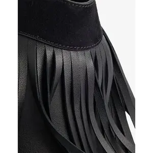 Khaite Nano Lotus Fringe Leather Tote Bag