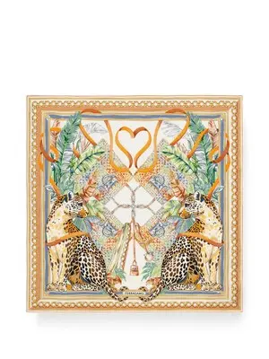 FERRAGAMO Silk Scarf With Animal Print - Multi