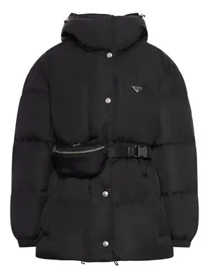 Prada Hooded Belted Puffer Jacket