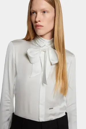 Dsquared2 Paris Bow Shirt - White