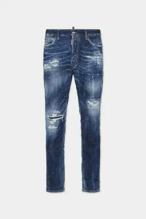 Dsquared2 Medium Wash Ripped Cool Guy Jeans - Blue