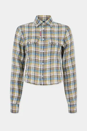Dsquared2 Check Linen Shirt - Fantasy