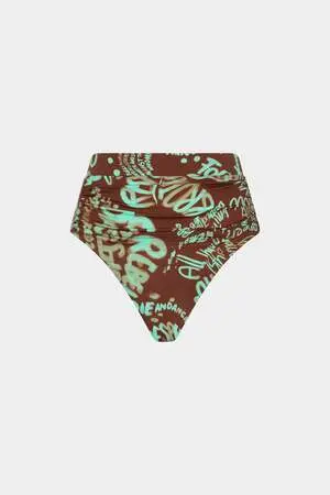 Dsquared2 Rebel Hibiscus High-waisted Bikini Brief - Fantasy