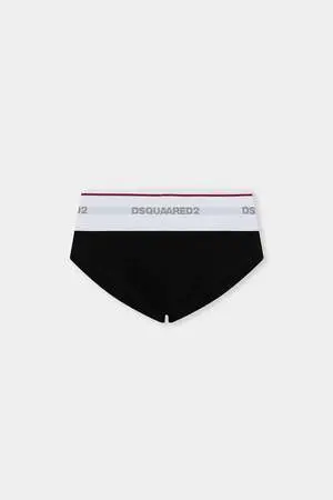 Dsquared2 Modal Jersey Logo Briefs - Black