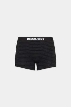 Dsquared2 All-over Logo Stretch Boxer Briefs - Black