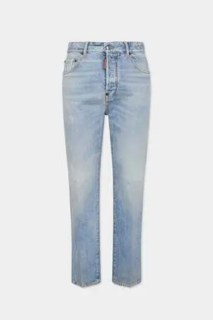 Dsquared2 Light Wash Straight Leg Jeans - Blue