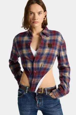 Dsquared2 Plaid Deep Cut Shirt - Fantasy