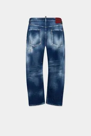 Dsquared2 Medium Wash Distressed Stretch Denim Jeans