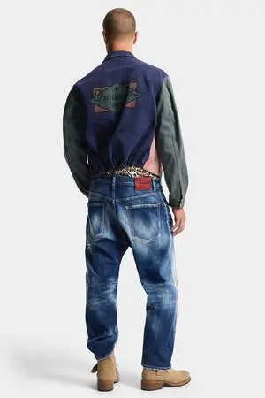 Dsquared2 Medium Wash Distressed Stretch Denim Jeans