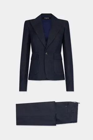 Dsquared2 Indigo Wash Denim Three-piece Suit - Blue