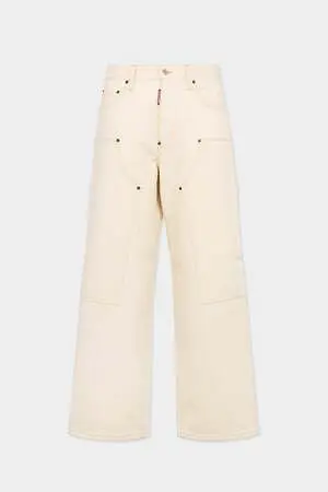Dsquared2 Raw Wash Shiny Baggy Carpenter Jeans - Black