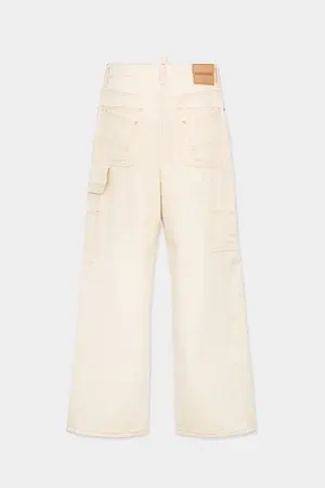 Dsquared2 Raw Wash Shiny Baggy Carpenter Jeans - Black