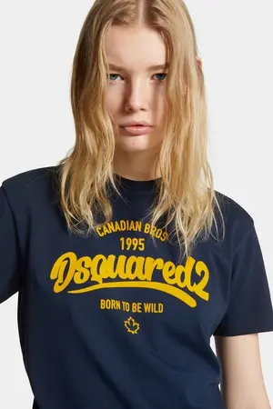 Dsquared2 Born To Be Wild" Graphic T-shirt - Blue