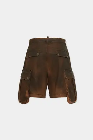 Dsquared2 Coated Denim Cargo Shorts