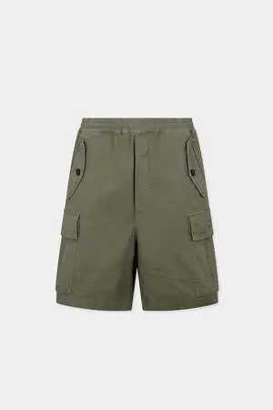 Dsquared2 Cotton Ripstop Cargo Shorts - Beige