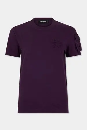 Dsquared2 Dsquared2 Upside Down Patched T-Shirt Plum