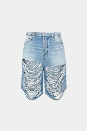 Dsquared2 Light Destroyed Wash Surfer Shorts