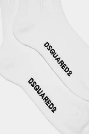 Dsquared2 Ribbed Logo Knee High Socks