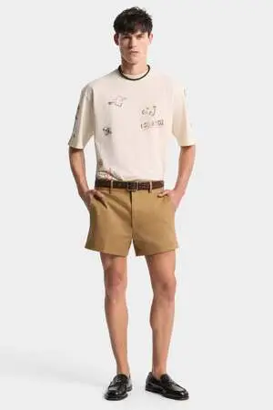Dsquared2 Tailored Cotton Tennis Shorts - Beige