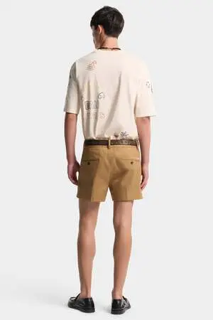 Dsquared2 Tailored Cotton Tennis Shorts - Beige