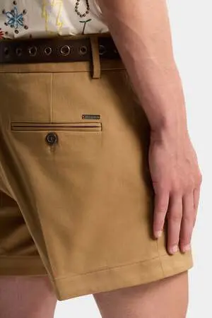 Dsquared2 Tailored Cotton Tennis Shorts - Beige