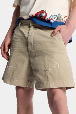 Dsquared2 Garment Dyed Distressed Shorts