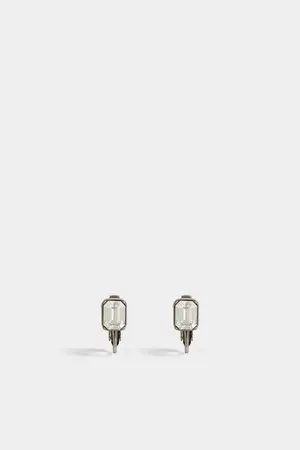 Dsquared2 Baguette Rhinestone Clip-on Earrings - Silver